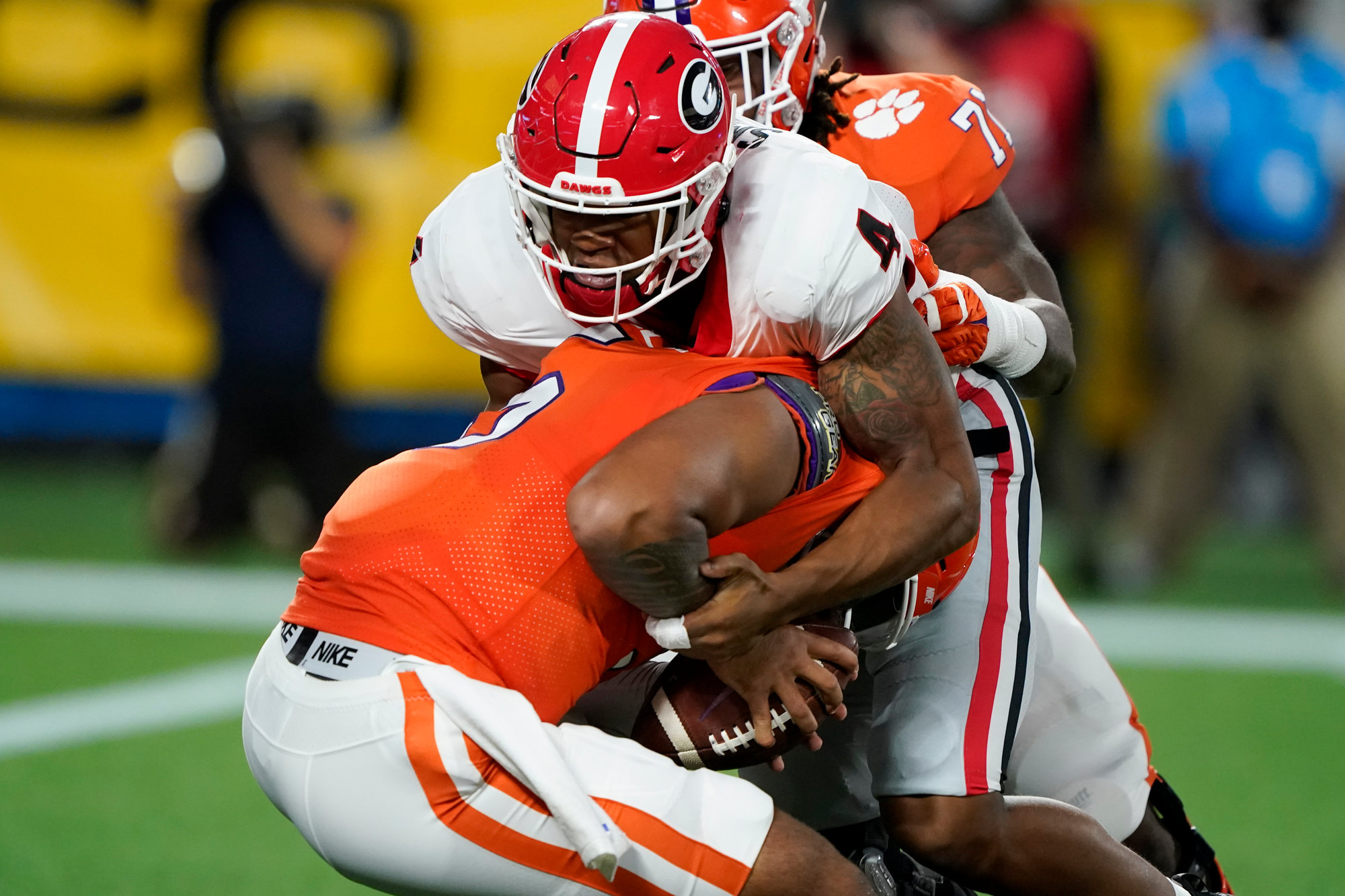 Clemson South Carolina Quarterback Sack