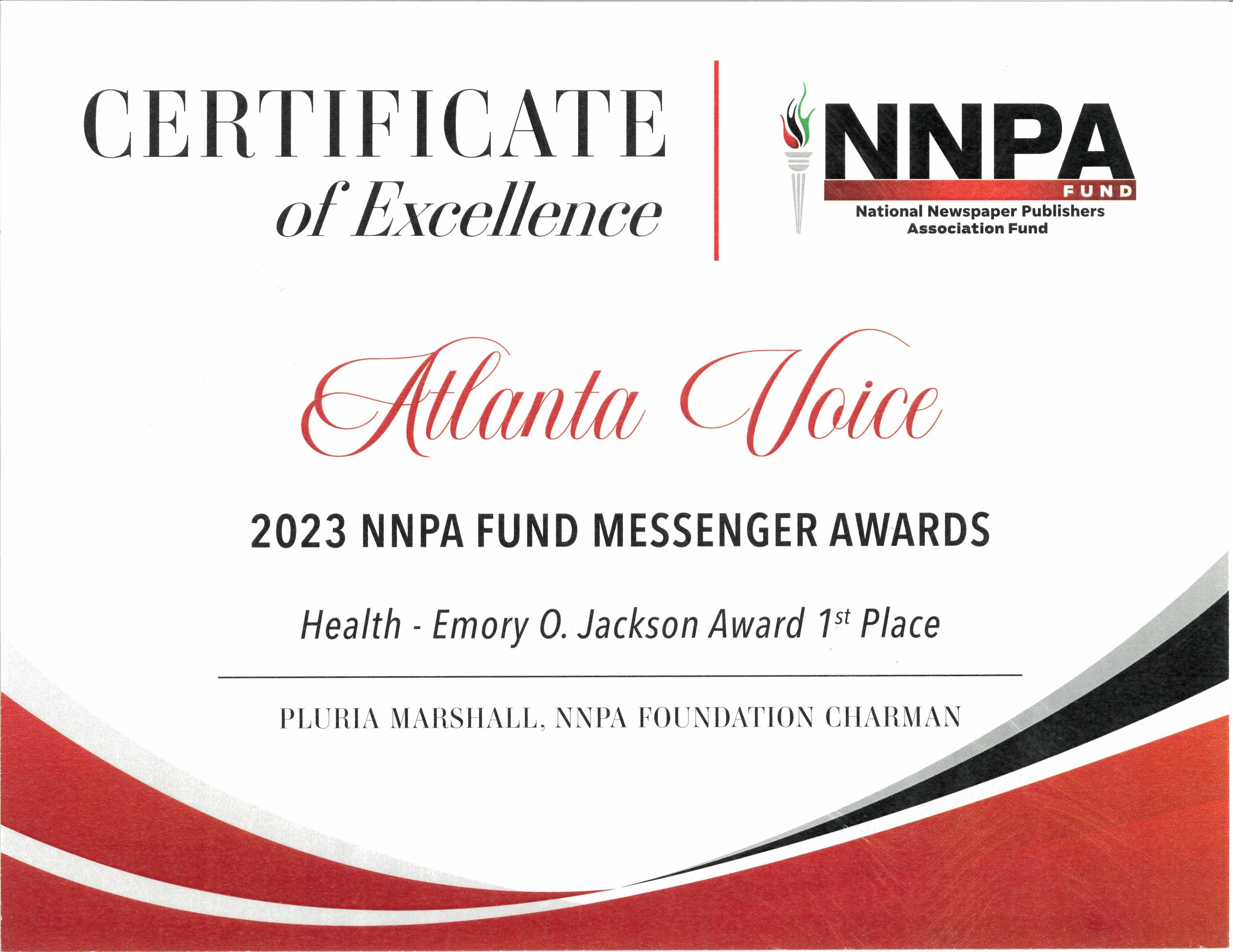 The Atlanta Voice wins three first place, five overall at annual NNPA ...